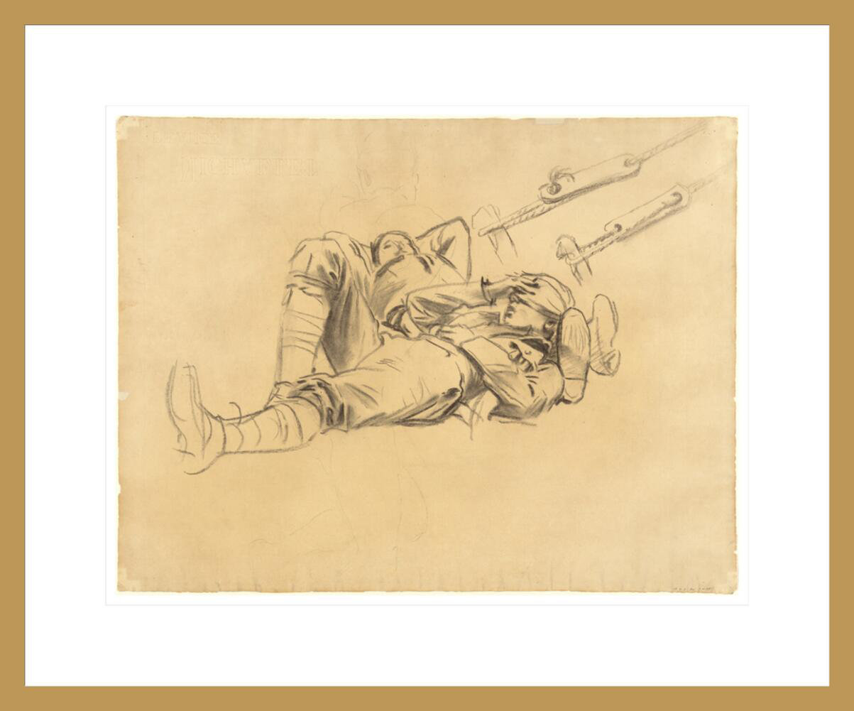 1000Museums Studies for Gassed" [recto]"John Singer Sargent -Framed ...